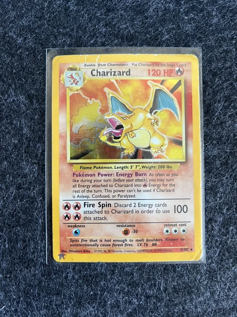 POKÉMON TCG CHARIZARD Base Set 4/102 Holo Rare Original - 1995 EUR 97 ...