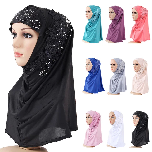 MUSLIM WOMEN HIJAB Hat One Piece Islamic Amira Headscarf Turban Cap ...