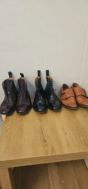 JOSEPH CHEANEY - 1x Tiverton Double Monk and 2x Brixworth Boots - Size ...