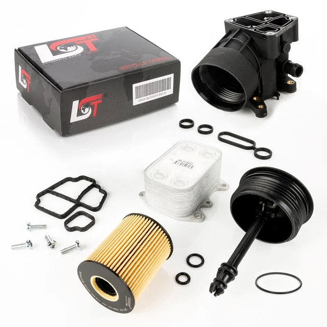 OIL COOLER WITH Oil Filter Housing Seals cap for VW Polo 6R 1.2 Tdi 75 ...