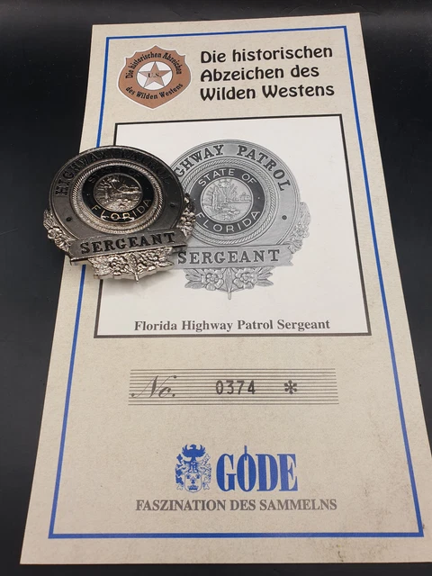 HIGHWAY PATROL FLORIDA Sergeant PoliceUSA Badge Badge Badge Badge Wild ...