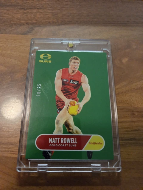 18/25 🔥 2025 Afl Select Afl Eminence Classic - Matt Rowell Gold Coast ...
