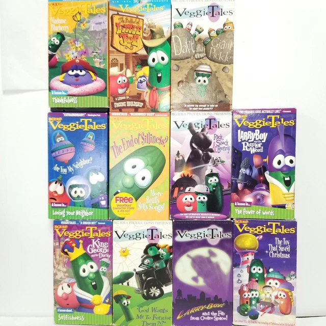 VEGGIETALES VHS LOT of 11 Tapes - Classic Educational PBS Kids Show £27 ...
