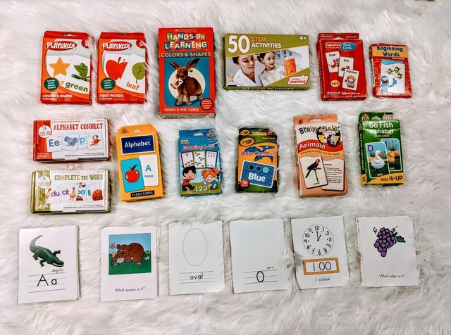 PRESCHOOL HOMESCHOOL FLASH Cards Alphabet Numbers Colors Lot $25.00 ...