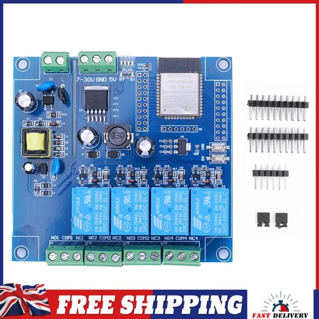4 CH ESP32 Relay Module AC220/DC5-60V Programmable Relay Module Relay ...