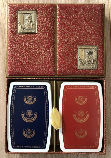 TWIN PACK OF Waddingtons Playing Cards advertising Alliance Box Company ...