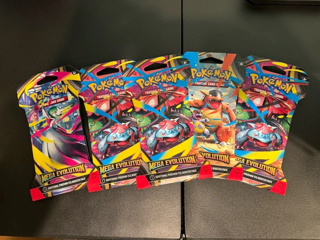 5 POKEMON MEGA Evolution Sealed Booster Packs 2025 SHIPS SAME DAY! £39. ...