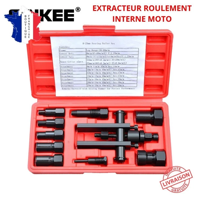 KIT EXTRACTEUR ROULEMENT Interne Pour Moto Réparation Démontage Outil A ...