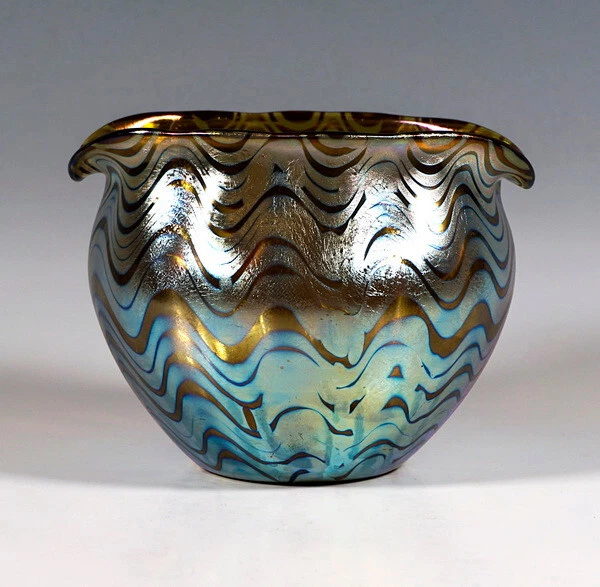 ART NOUVEAU LOETZ Bowl Vase Austria Creta Phänumen Gre 7767 Um 1900 ...