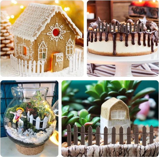 Miniature ClÔture Mini Déco Palissade 90x5cm Cloture En Bois Pour Pot Poupée Fée Eur 15 08