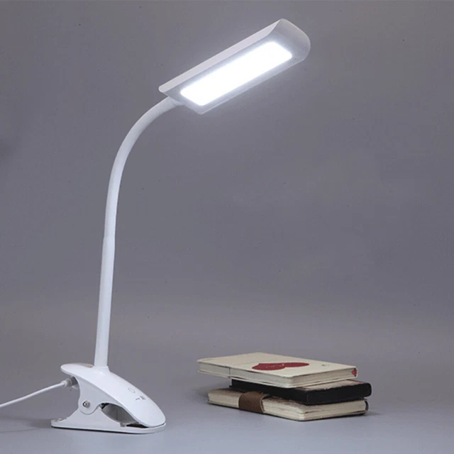STUDY LAMP CLIP On Reading Light Clip On Desk Lamp Led Night Light £23. ...