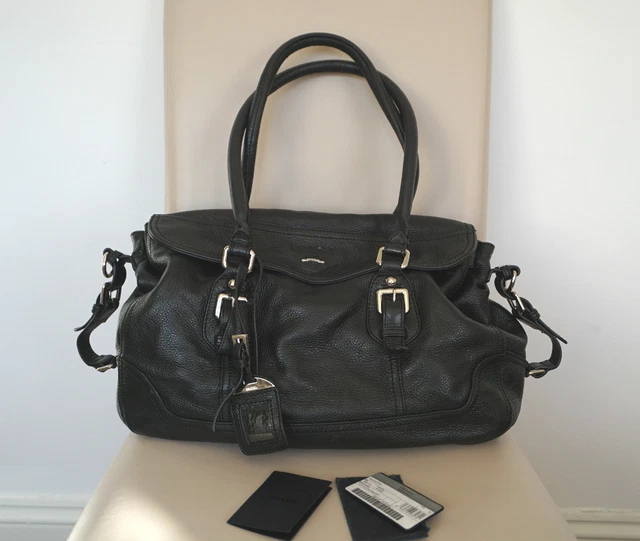 VINTAGE PRADA BAULETTO BR3107 Rame VIT.DAINO PRINT In Black £79.99 ...