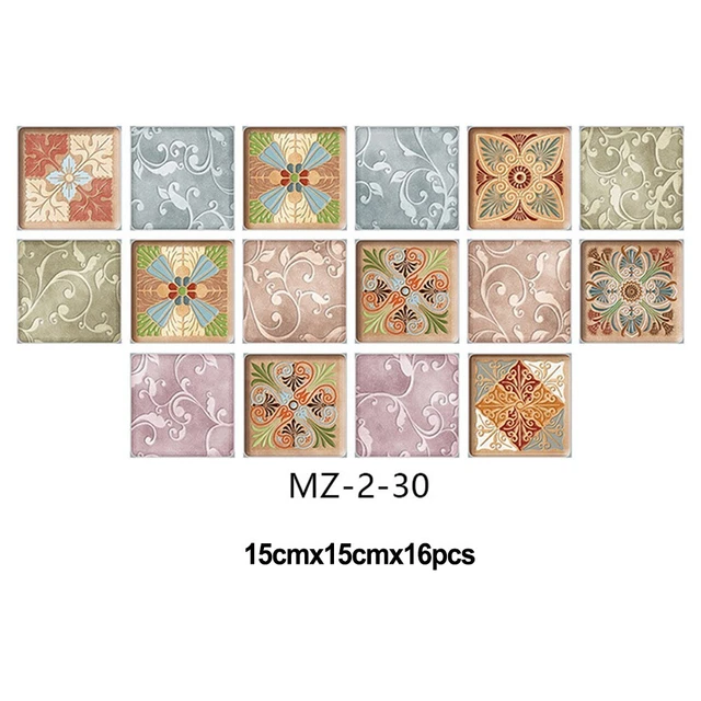 LOT DE 16 autocollants anti-carreaux sans tracas pour murs ou planchers ...