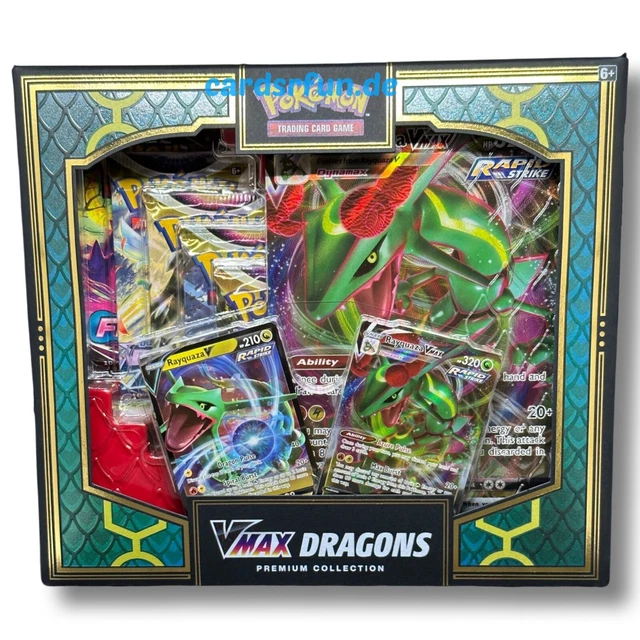 POKEMON VMAX DRAGONS Premium Collection Box OVP Neu Rayquaza VMax ...