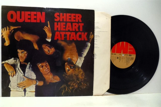 QUEEN SHEER HEART attack LP EX-/VG+, EMC 3061, vinyl, album, with lyric ...