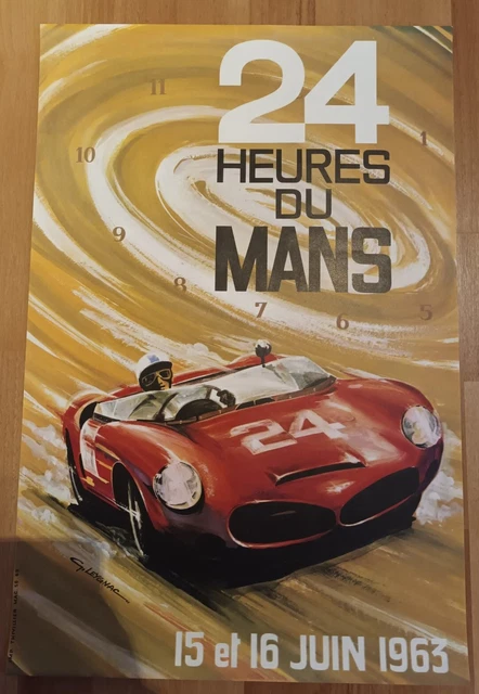Original Poster Of The 24 Hours Du Mans 1970 Poster 24h00 Of Le Mans