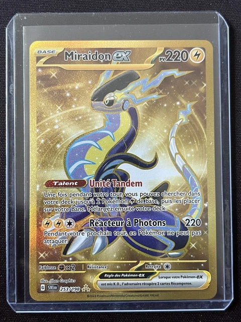 CARTE POKÉMON MIRAIDON ex 253/198 Gold EV01 Ecarlate & Violet FR Neuf ...
