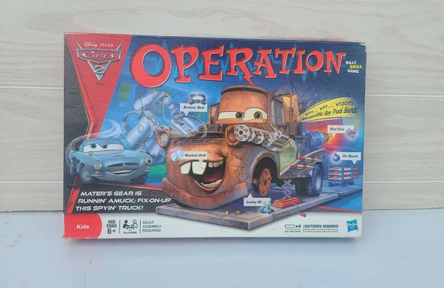 OPERATION DISNEY PIXAR Cars 2 Board Game kids Hasbro Toys Preowned ...