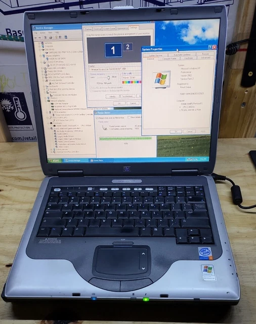 READY TO ROLL HP Compaq NX9010 14" Windows XP Laptop DB25 Parallel DVD ...