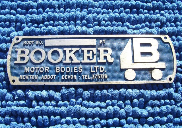 VINTAGE 1960S BOOKER MOTOR BODIES LTD BADGE ~DEVON LORRY/TRUCK ...