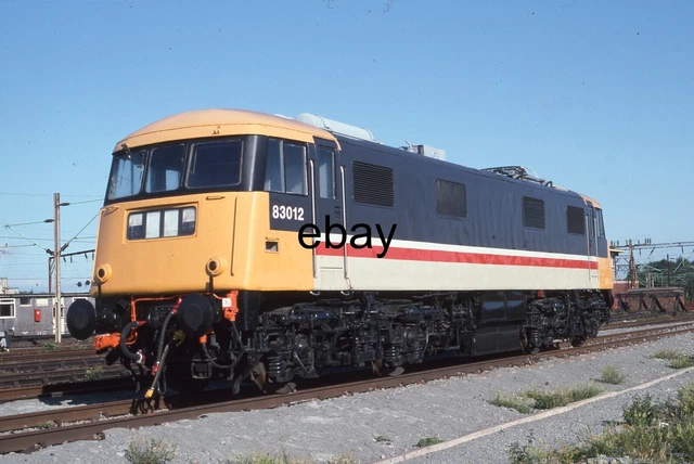 35MM RAILWAY SLIDE- BR Electric Loco Class 83. 83012 @ Crewe Basford ...
