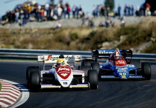 AYRTON SENNA DRIVES the Toleman Group Motorsport Toleman TG184 Har- Old ...