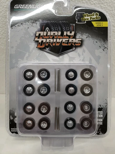 1:64 SCALE GREENLIGHT Dually DriversTires Wheels Axels CUSTOMS builds ...