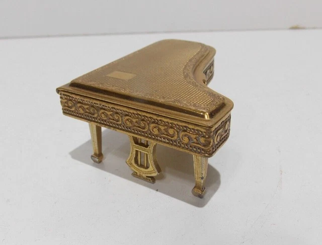 VINTAGE PYGMALION GRAND Piano powder Compact Makeup Case Vanity Brass ...