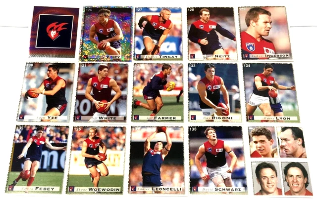 POPULAR-1999 SELECT AFL Sticker Base Team Set Melbourne (15) EUR 10,23 ...