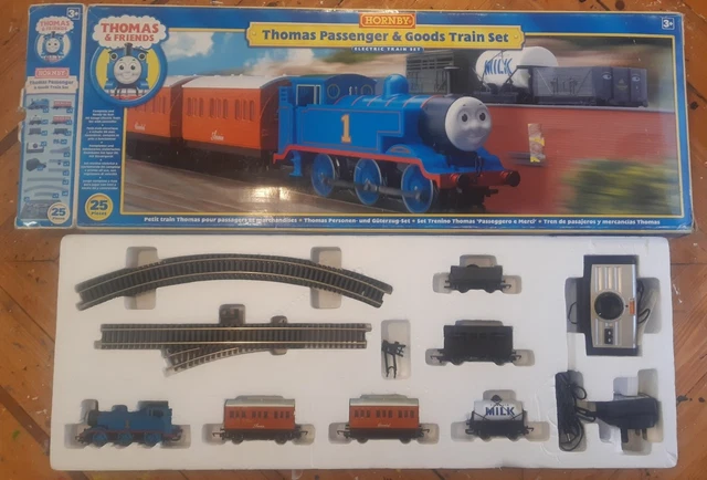 VINTAGE HORNBY THOMAS passenger and goods train set boxed and complete ...