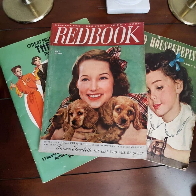 LOT OF 3 Vintage 1940s Magazines, Redbook, Housekeeping & Great Fashion ...