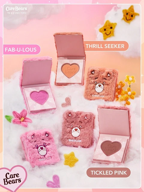 SHEGLAM CARE BEARS Cuddle Time Blush Set Fab-u-lous Tickled Pink Thrill ...