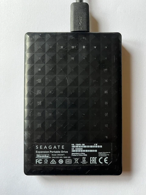SEAGATE EXPANSION PORTABLE 2TB External Hard Drive SRD0NF1 2.5" USB 3 ...