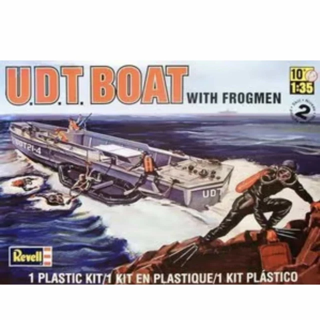 REVELL - 1/35 UDT Boat With Frogmen Plastic Kit - Brand New in Plastic ...