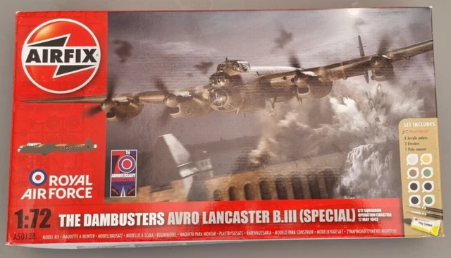 AIRFIX RARE 70TH anniversary Dambusters Lancaster BIII 1:72 model kit £ ...
