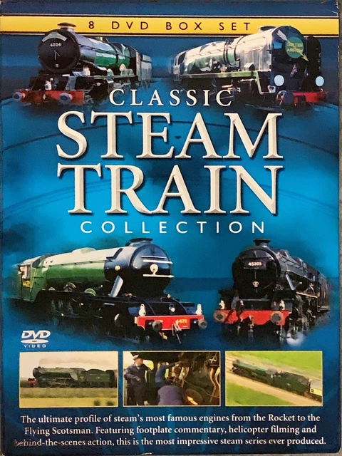 CLASSIC STEAM TRAIN Collection 8 DVD Boxset. Steam's most famous ...
