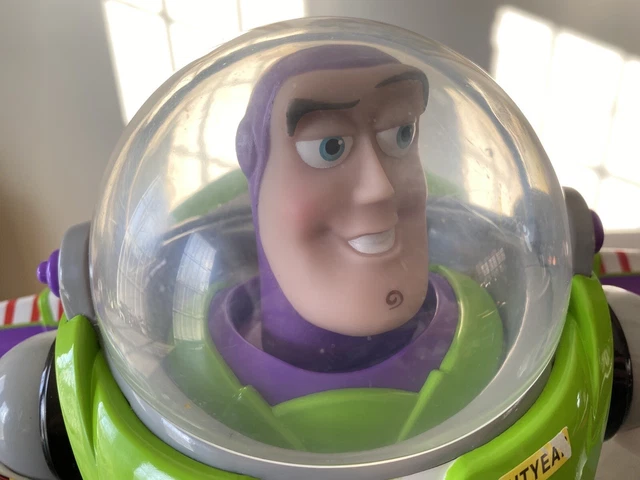 TOY STORY BUZZ Lightyear Talking Figure 12” Karate Chop Arm Laser Pop ...