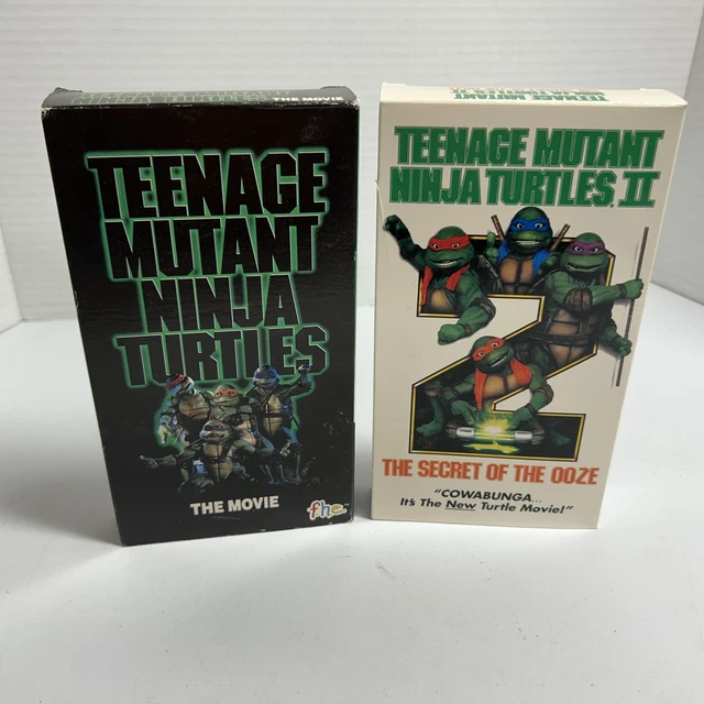 TEENAGE MUTANT NINJA Turtles - The Movie VHS, 1990 and TMNT 2 Secret of ...