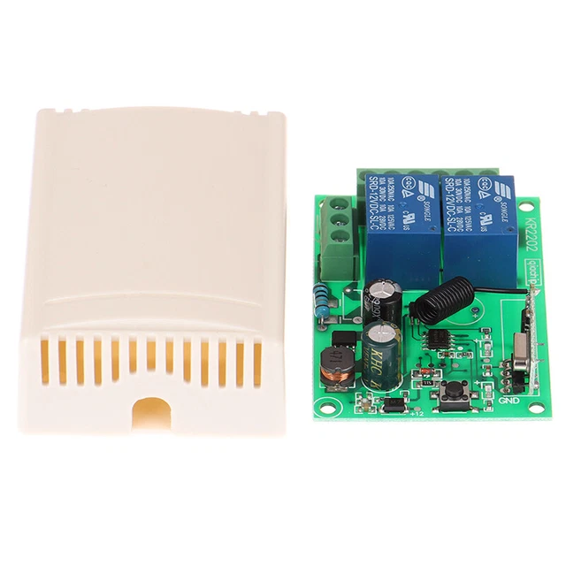 220V 2CH CHANNEL Wireless RF Remote Control Receiver Relay Switch ...