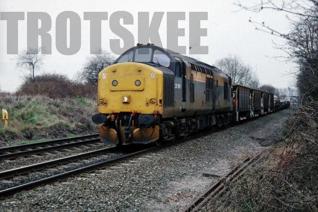 35MM SLIDE BR British Rail Diesel Loco Class 37 37191 Water Orton 1997 ...