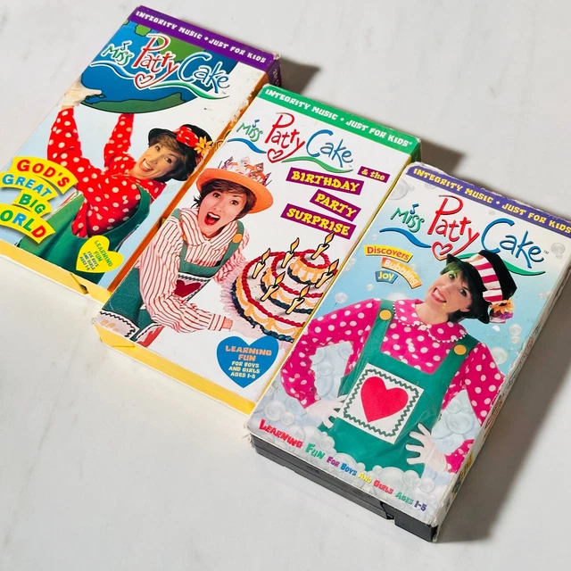 MISS PATTY CAKE - Lot of 3 VHS - Birthday Party - Bubbling Joy - Great ...