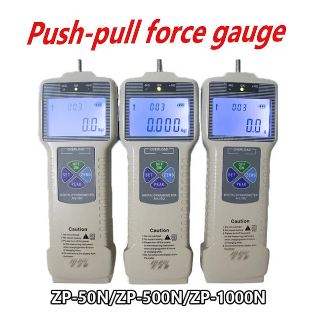 PORTABLE DIGITAL FORCE Gauge New ZP-50N/500N/1000N Push Pull Meter W ...