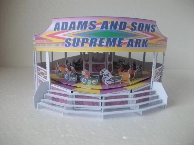 FUN FAIR CARD Model 00 Scale Ark Ride Fairground Card Kit Model Railway ...