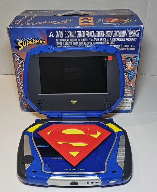 KIDS STATION SUPERMAN DVD Player Model #KSU744C With Remote Open Box ...
