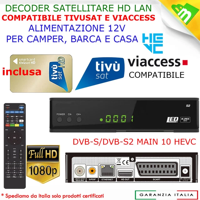 DECODER TV SAT Con Tessera Gold inclusa Satellitare Amiko Mini HD 1080p ...