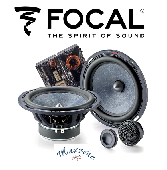 FOCAL PS165SF SET 2 Voies Woofer Haut-Parleur Multisegment Slate Fiber Voiture EUR 258,19 ...