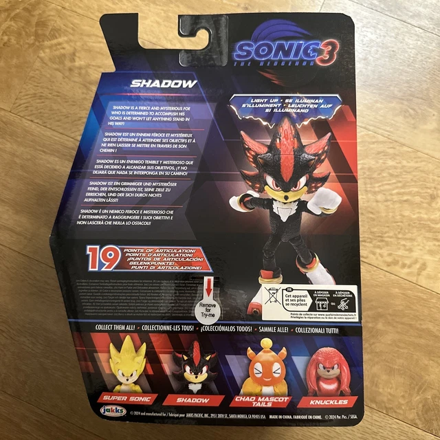 SONIC THE HEDGEHOG 3 Action Figures Light-Up Shadow 12cm £33.95 ...