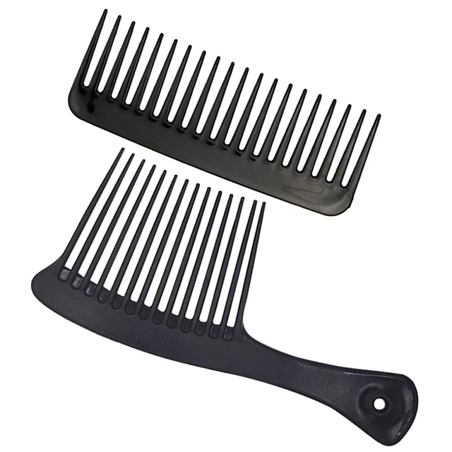 2 PCS WIDE Tooth Comb for Curls Combs Women Thick Hair Curling Curly ...