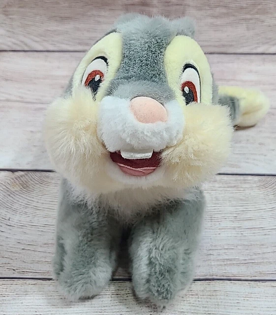 DISNEY BAMBI PLUSH Thumper Bunny Rabbit Stuffed Animal Toy Soft Gray ...
