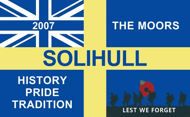 SOLIHULL FOOTBALL CLUB Flag. 5ft x 3ft. The Moors Solihull FC Football ...